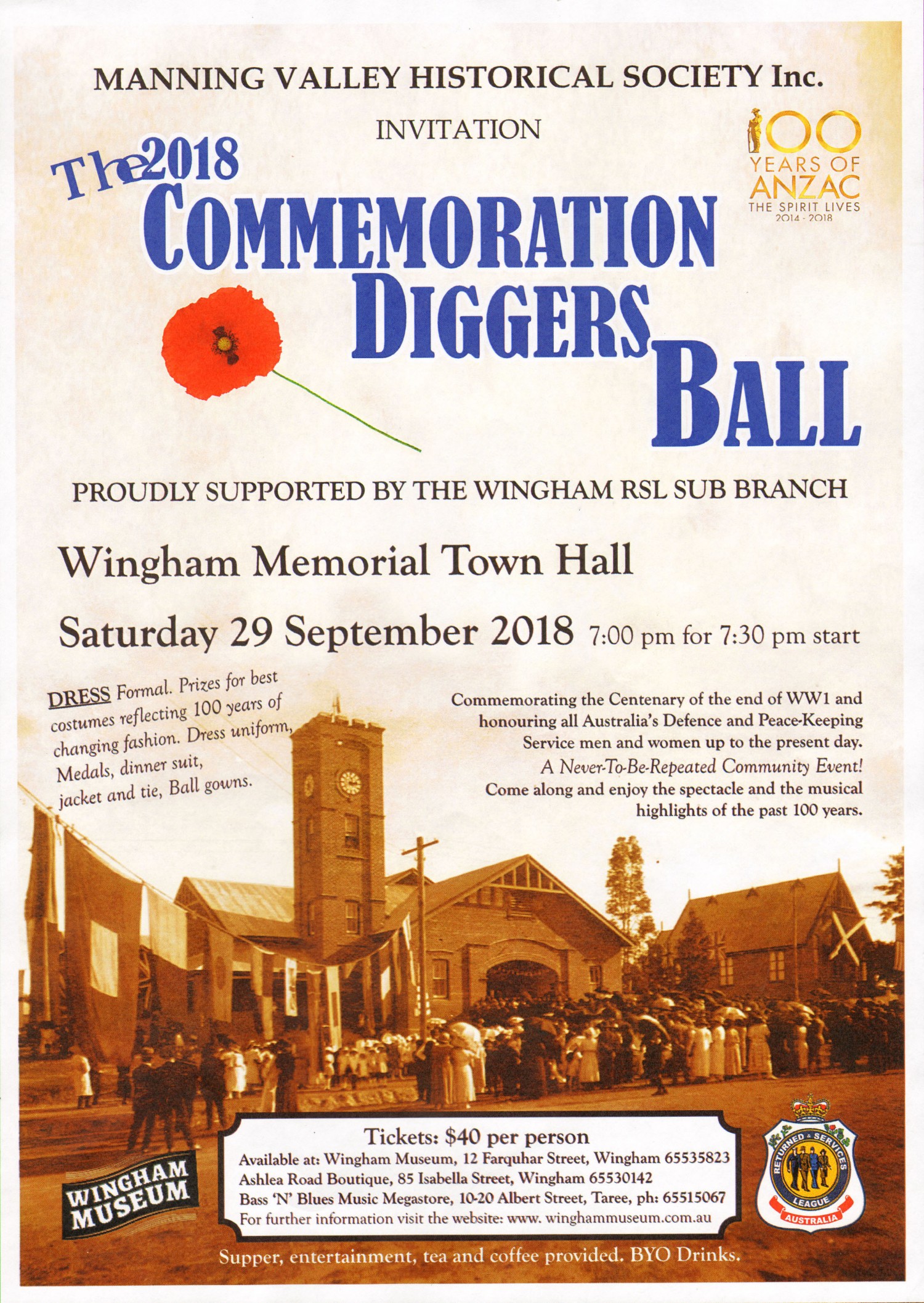 Commemoration Diggers Ball - Wingham Museum